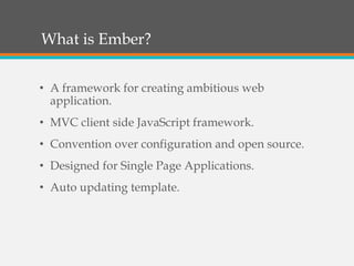 Brief Introduction to Ember | PPT