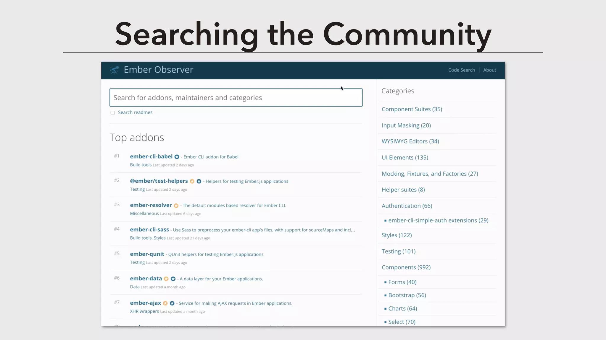 Anatomy of an Addon Ecosystem - EmberConf 2019 | PPT