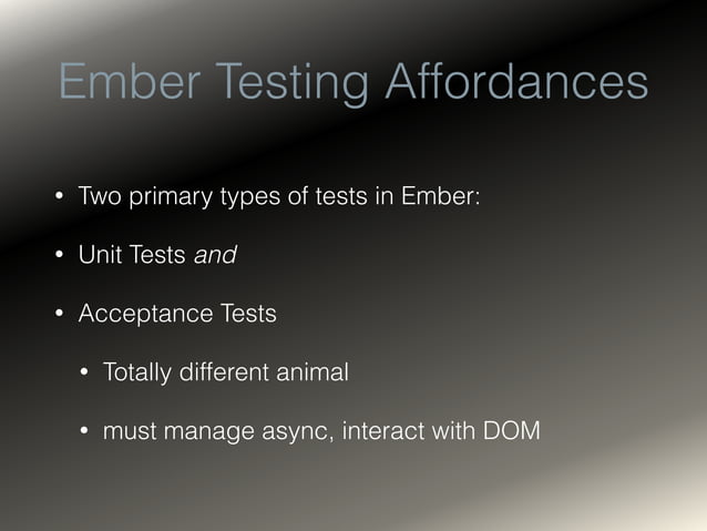 Ember testing internals with ember cli | PDF