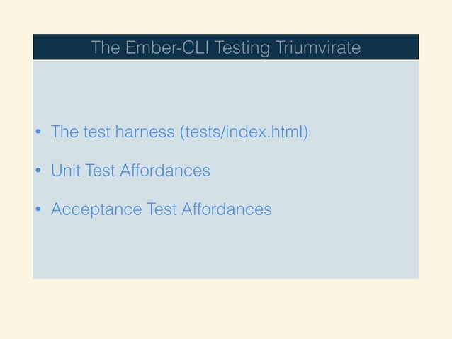 Ember testing internals with ember cli | PDF