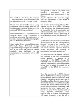 Emb input to draft moa | PDF | Environmental Services Industry | Industries