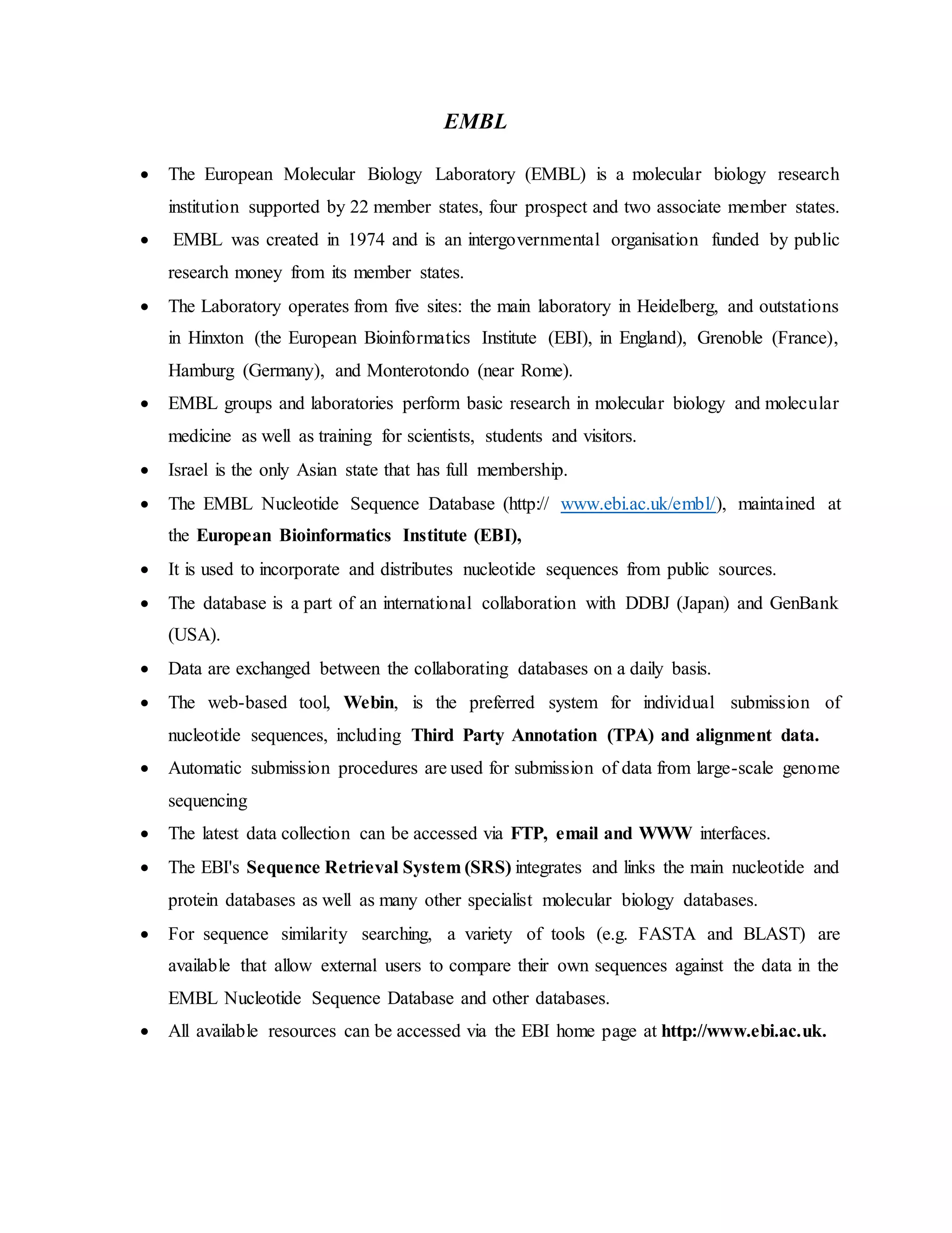 EMBL | DOCX