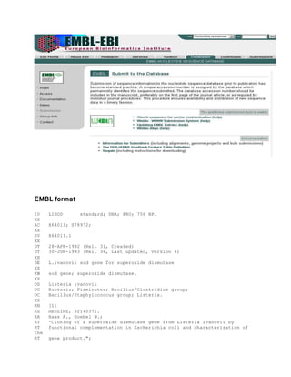 EMBL | DOCX