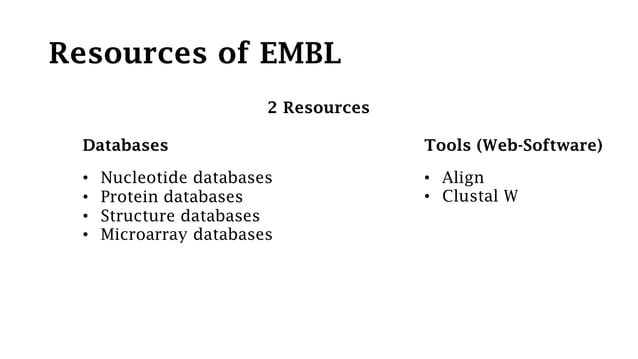 EMBL- European Molecular Biology Laboratory | PDF