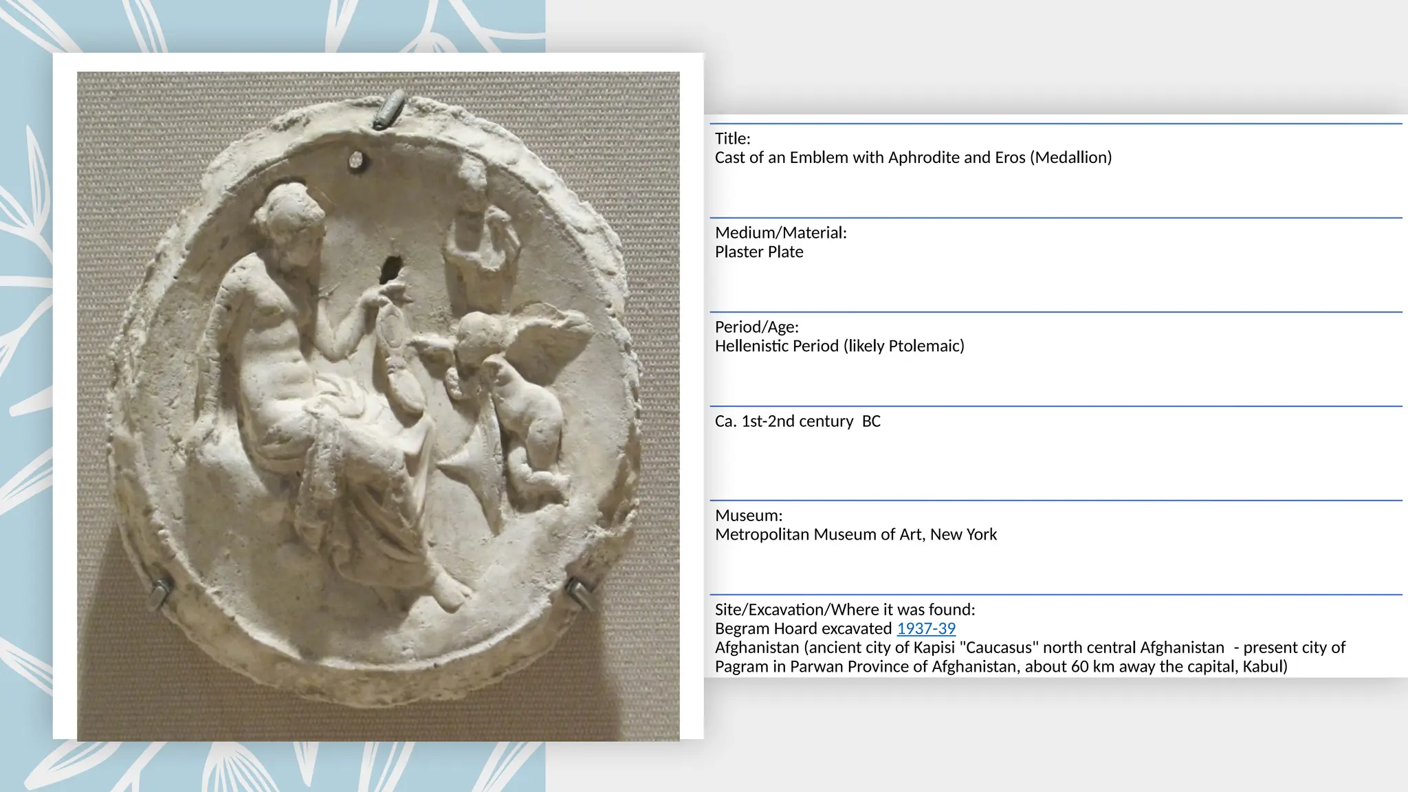 Emblema with Aphrodite and Eros.pptx archaelogy | PPT