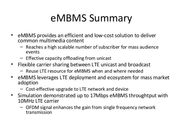 Embms For Lte