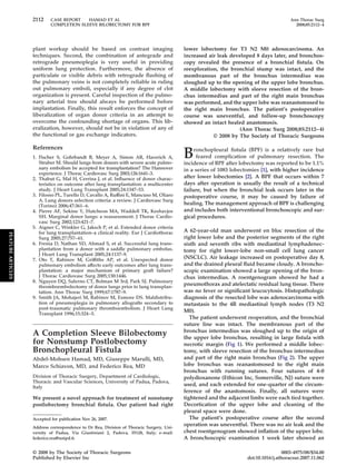 Embolectomy prior to lung transplant | PDF