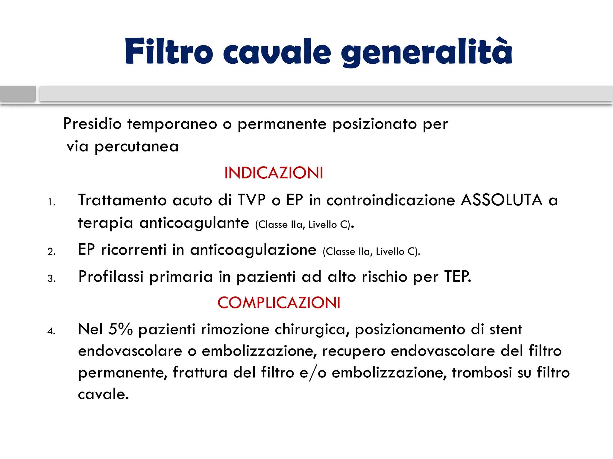 Embolia polmonare e uso del filtro cavale secondo le linee guida.pptx