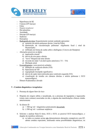 Embolia pulmonar | DOC