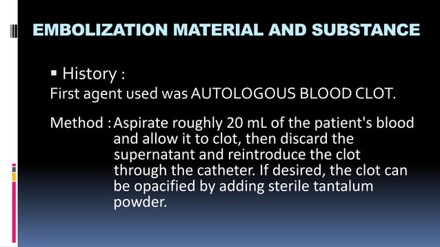Embolising agents | PPTX