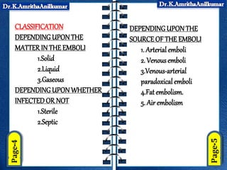 Embolism by Dr.AmrithaAnilkumar | PPTX