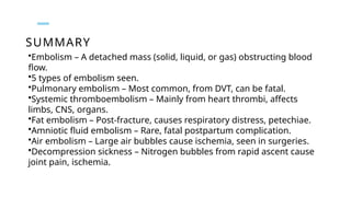 Embolism.pptx powerpoint pathology ppts | PPTX