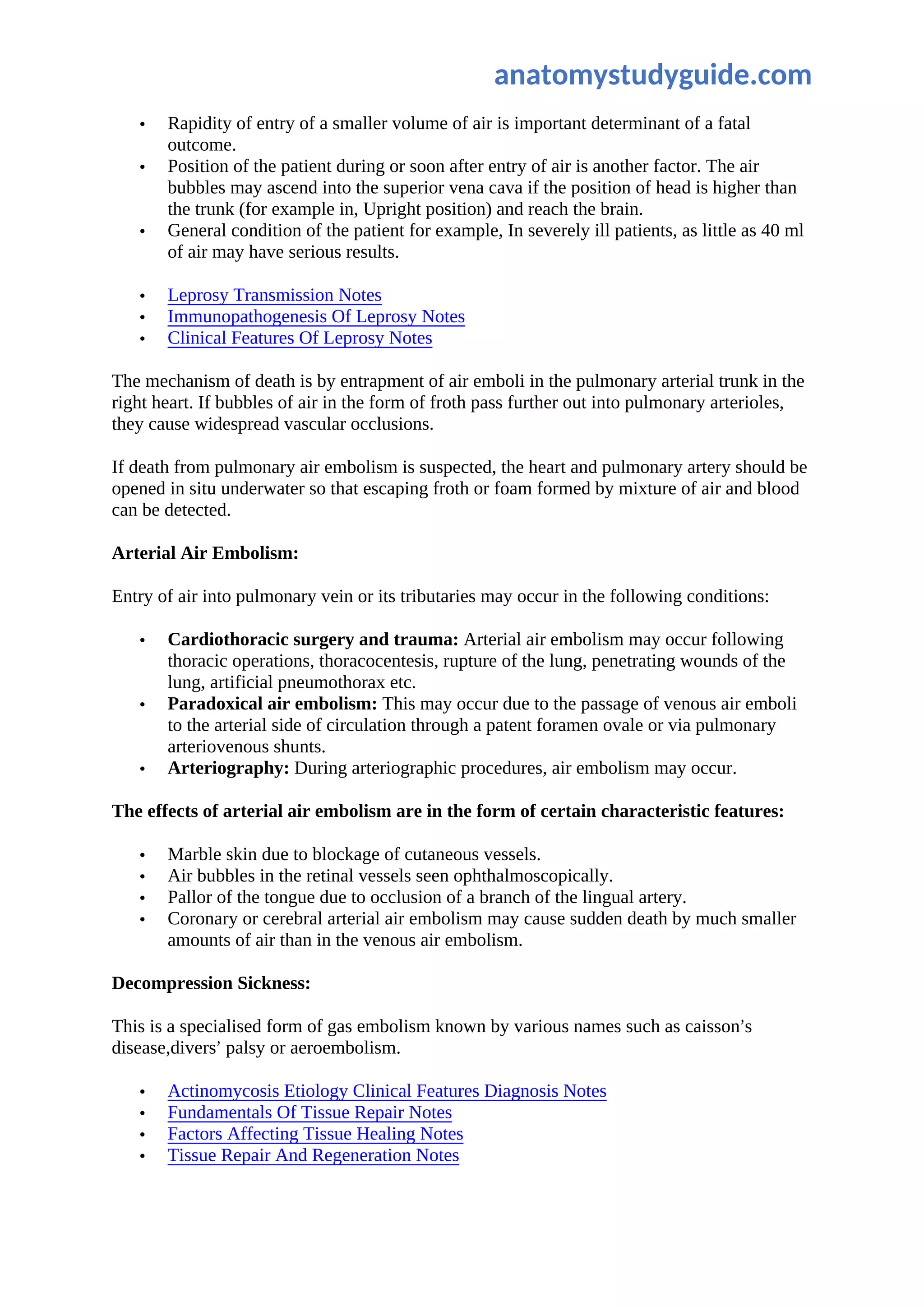Embolism - Causes, Symptoms, Treatment, Diagnosis | PDF