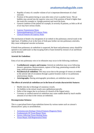 Embolism - Causes, Symptoms, Treatment, Diagnosis | PDF