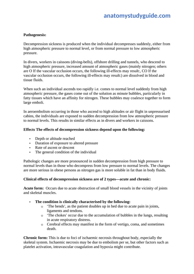 Embolism - Causes, Symptoms, Treatment, Diagnosis | PDF