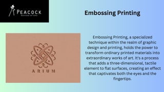 Embossing Printing | PDF