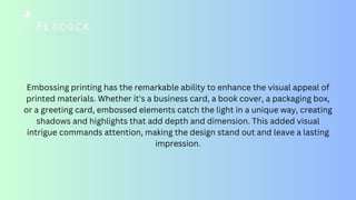 Embossing Printing | PDF