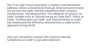 Embrace Compliance as Code -modern transformation pathway | PPTX