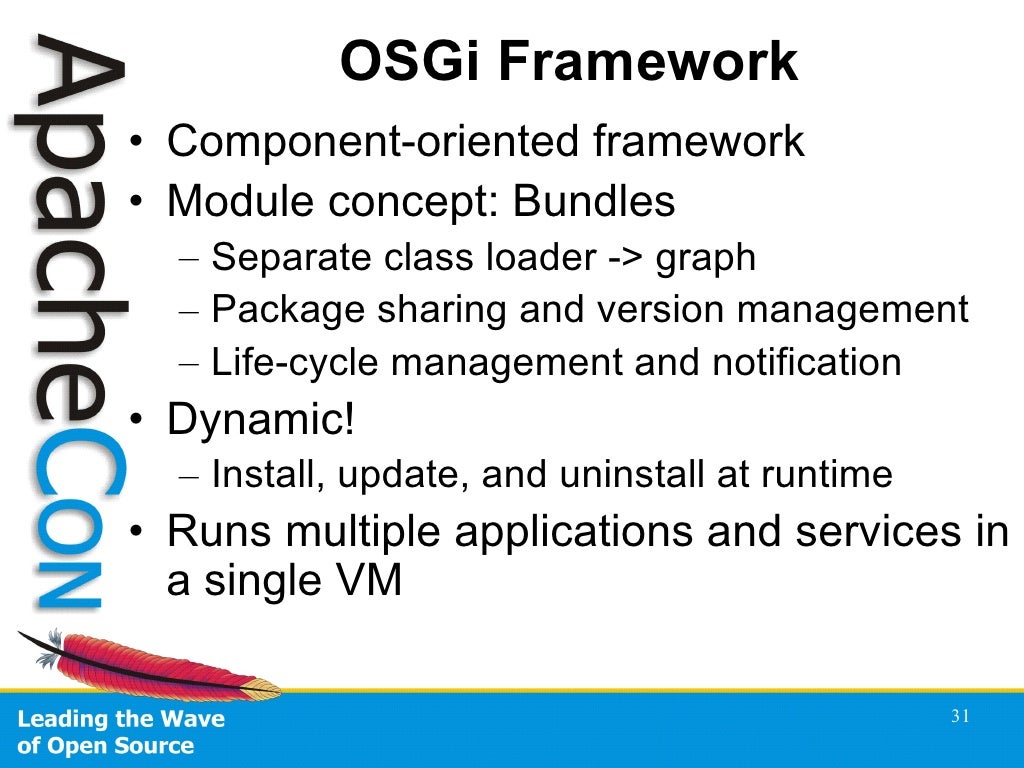 Osgi Framework Component Oriented Framework