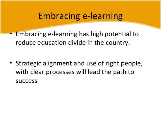 Embracing e learning
