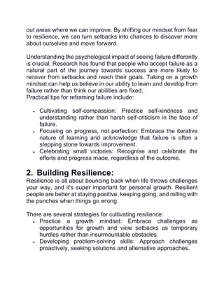 Embracing Failure-A Pathway to Personal Growth and Success | PDF