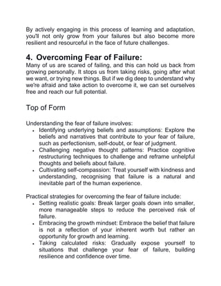Embracing Failure-A Pathway to Personal Growth and Success | PDF