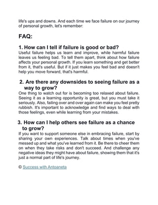 Embracing Failure-A Pathway to Personal Growth and Success | PDF