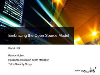 Embracing the Open Source Model | PPT