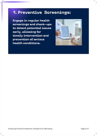 Embracing Proactive Healthcare A Blueprint for Well-being | PDF