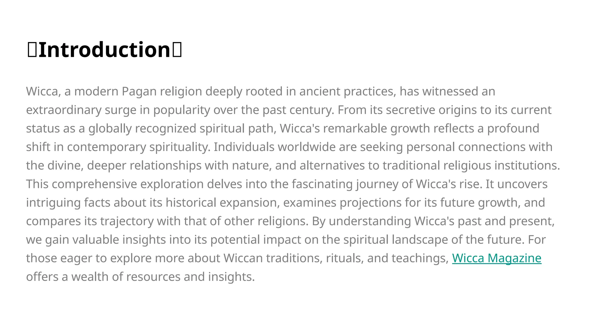 Embracing the Ancient: The Astonishing Rise of Wicca in the Modern ...