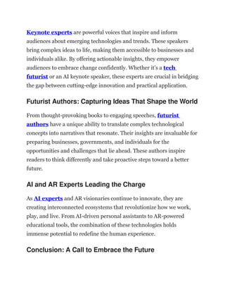 Embracing the Future Insights from Famous Futurists, AI Experts, and ...