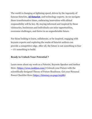 Embracing the Future Insights from Famous Futurists, AI Experts, and ...