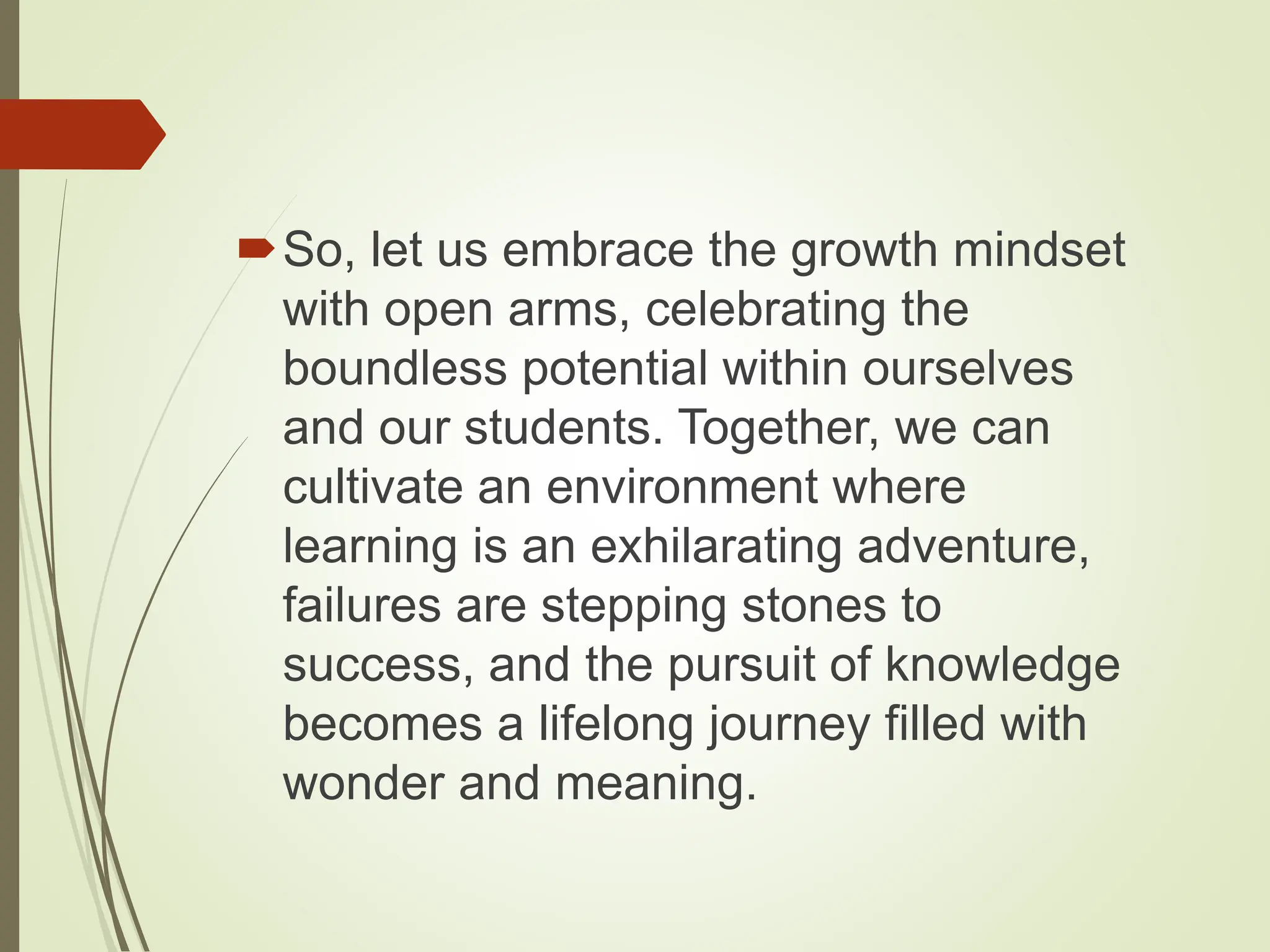 Embracing the Growth Mindset: Unleashing the Champions of Learning | PPTX