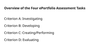 IB MYP ePortfolio 2025 Unit: Embracing Uniqueness | PPTX