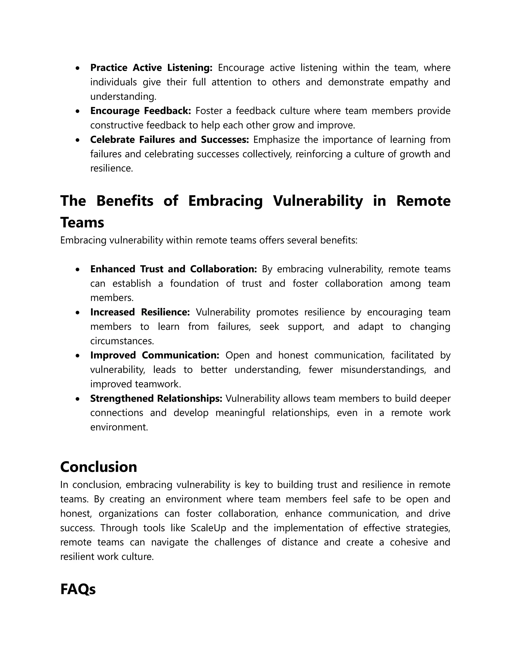 Embracing Vulnerability: Building Trust and Resilience in Remote Teams ...