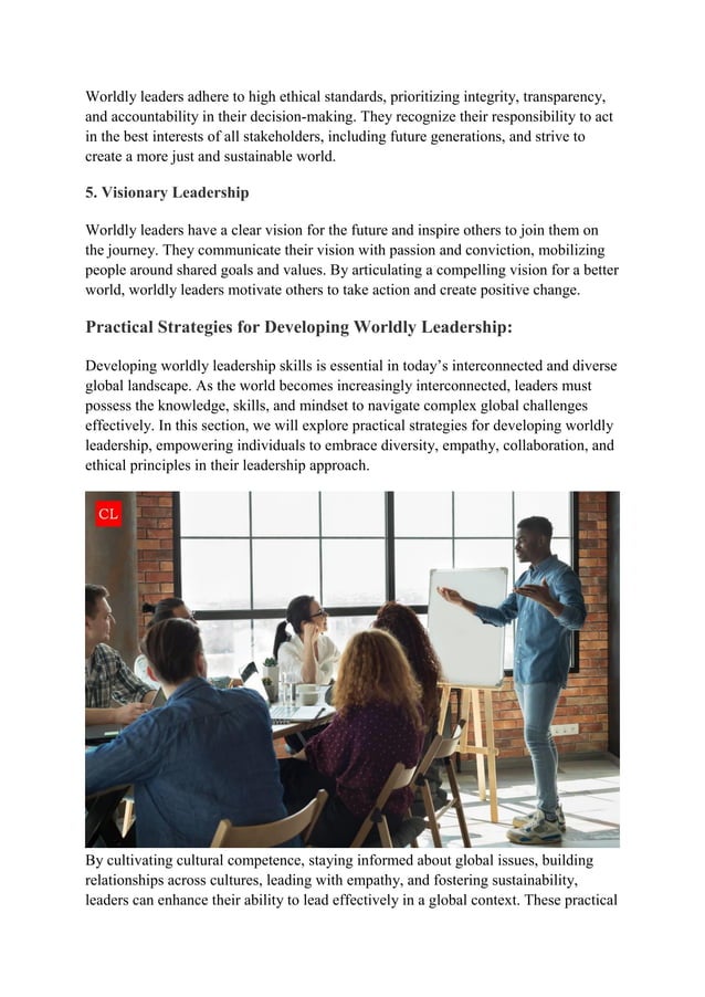 Embracing Worldly Leadership: Navigating Global Challenges with Vision ...