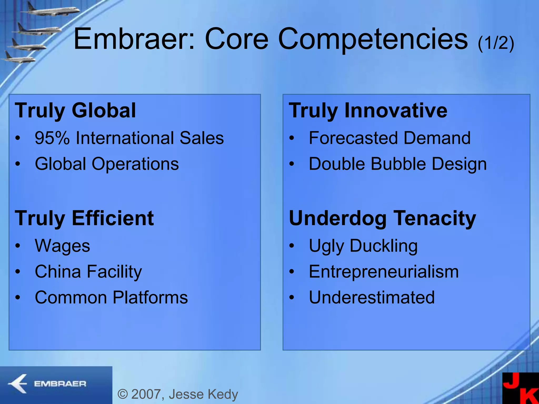 Embraer: Global Strategy | PPTX