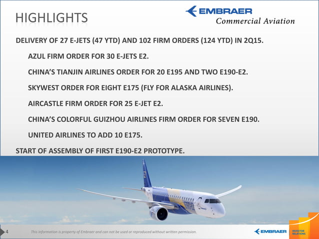 Embraer 2 q15_results_final | PPT