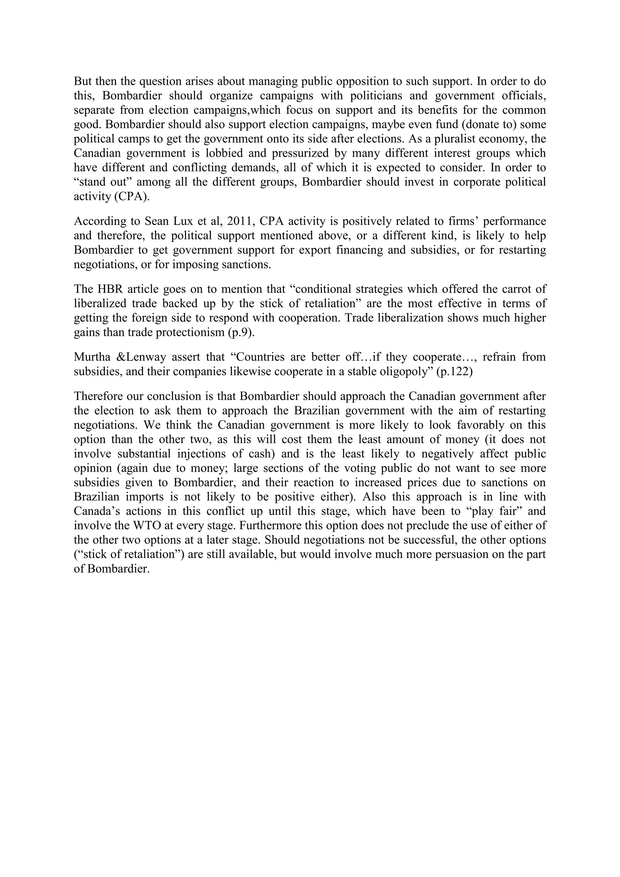 Embraer vs Bombardier | DOCX