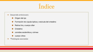 Embriología de ojo | PPTX