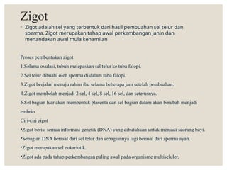 Embriologi dan perkembangan janin.pptx dr Aqli | PPTX