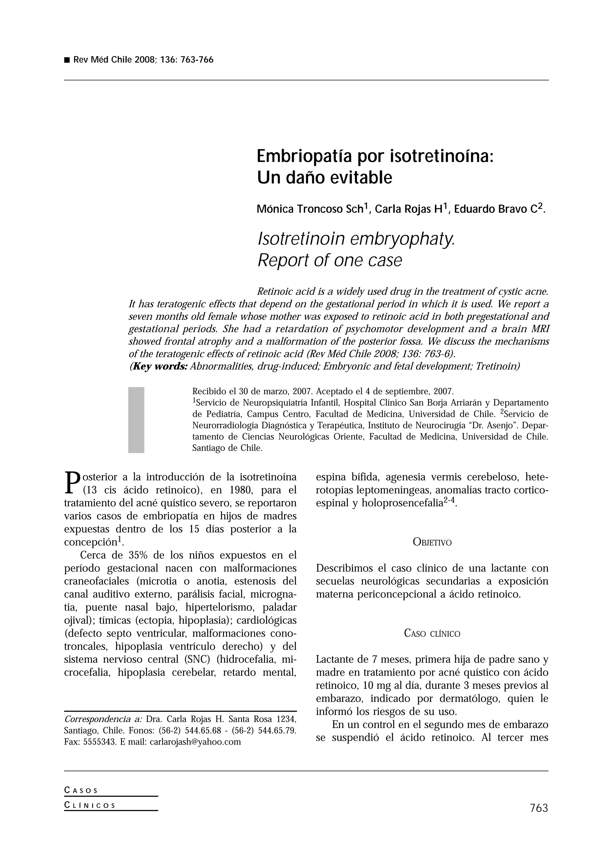 Embriopatía por isotretinoína | PDF