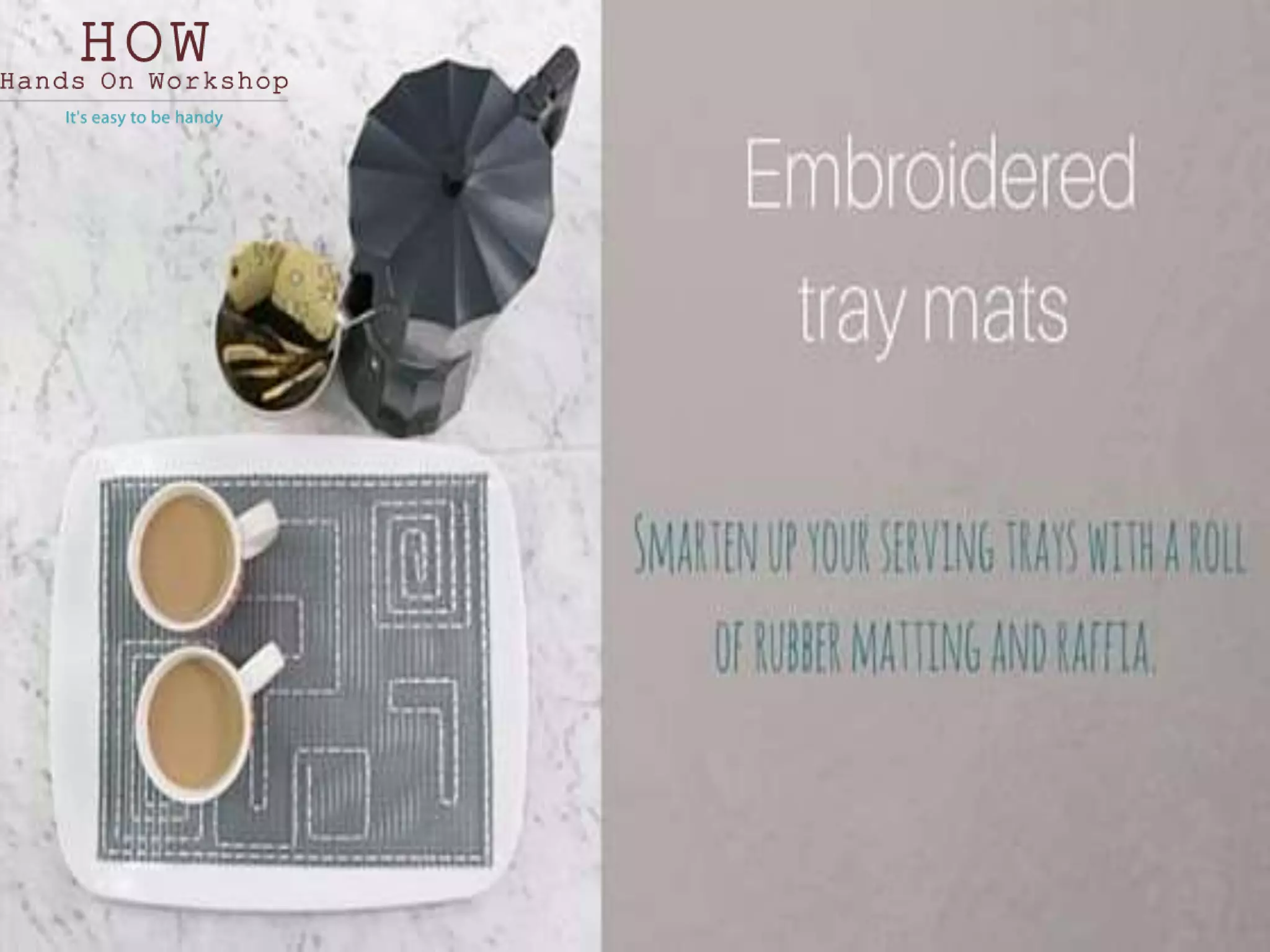 Embroidered tray mats | PPT