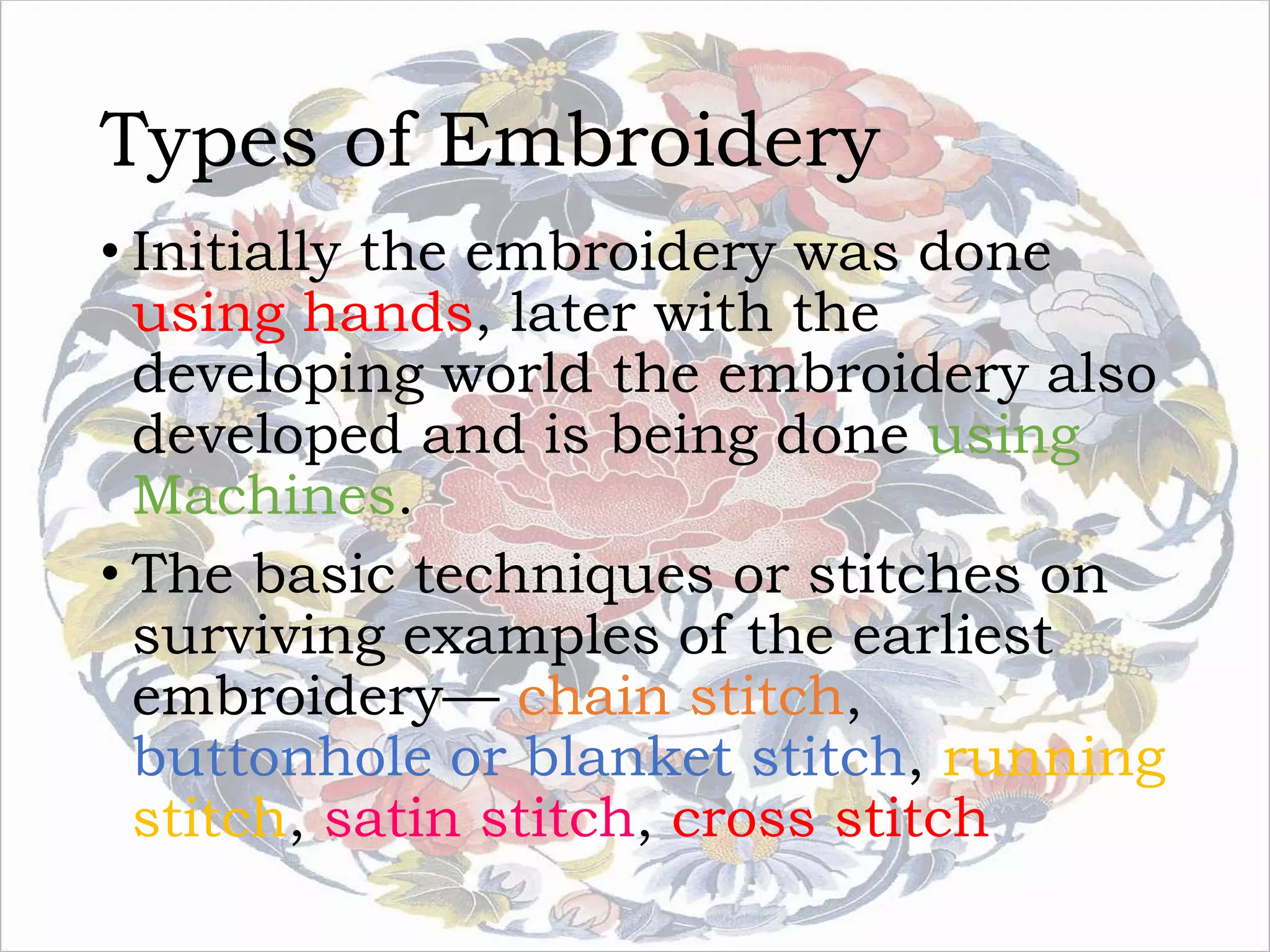 Embroidery | PPTX