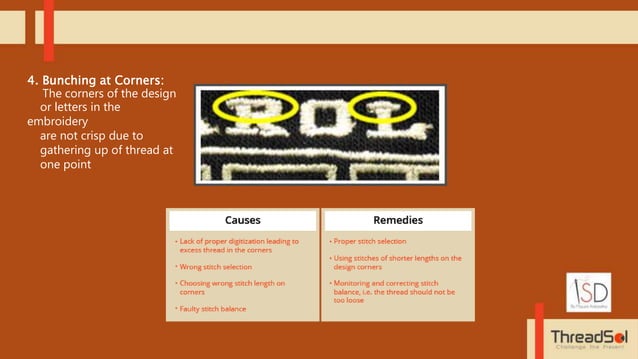 What causes defects due to embroidery? | PPTX