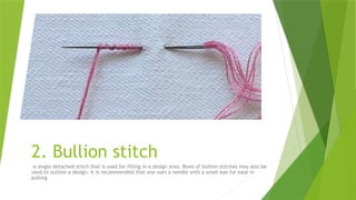 Embroidery Stitches(g8).pptxlllllllllllll | PPT