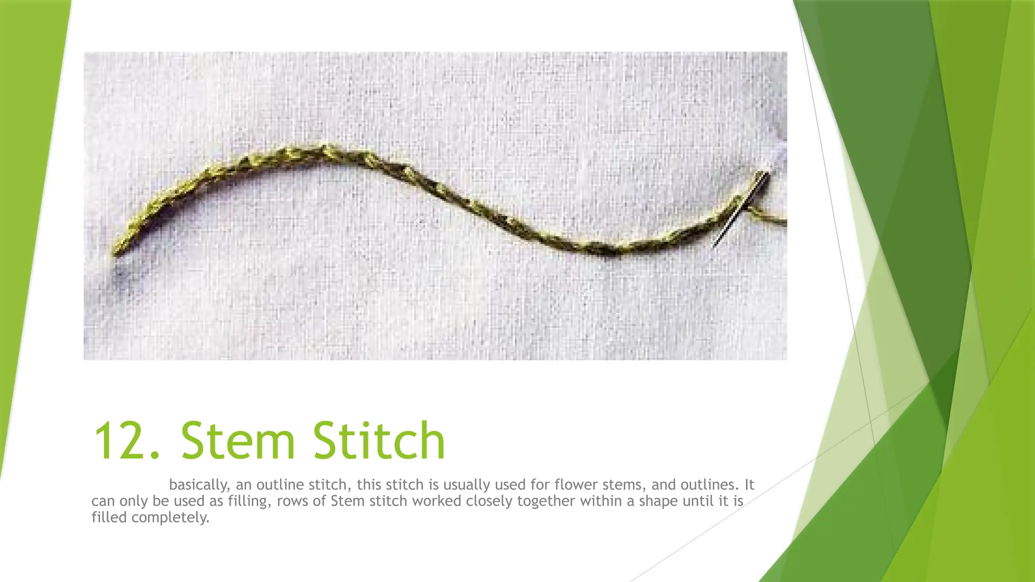 Embroidery Stitches(g8).pptxggggggggggggggg | PPTX