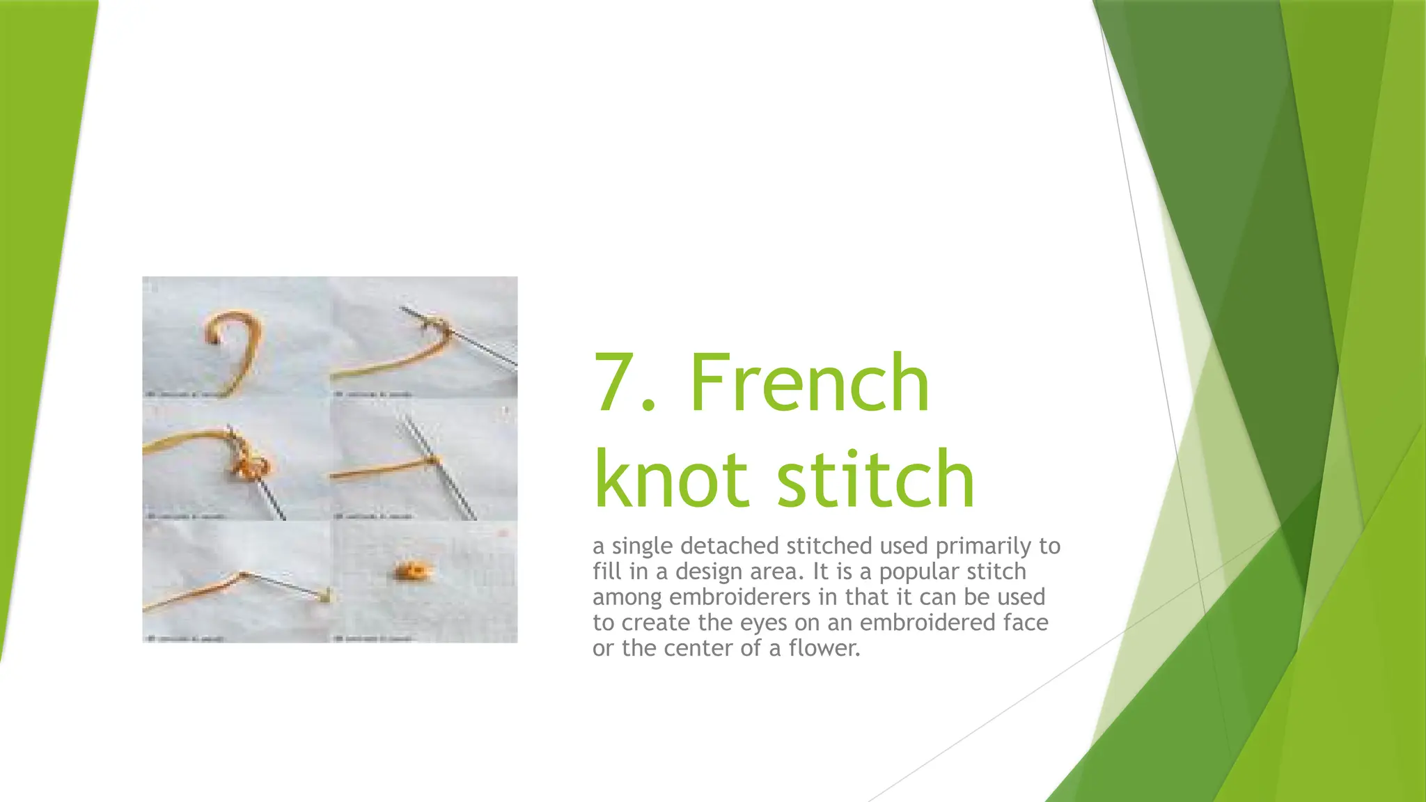 Embroidery Stitches(g8).pptxggggggggggggggg | PPTX