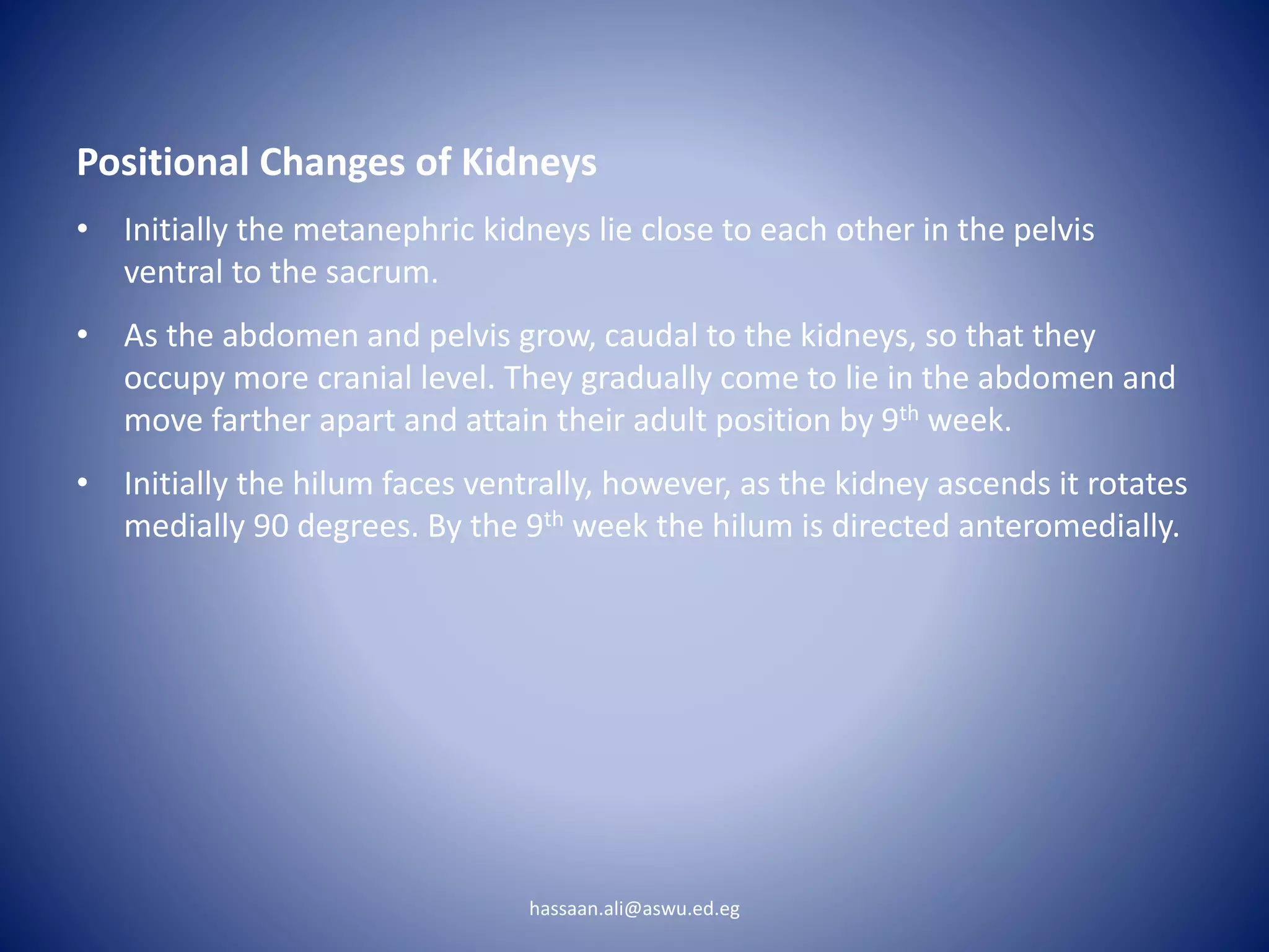 Embryology, Normal Development of Urinary System | PPTX