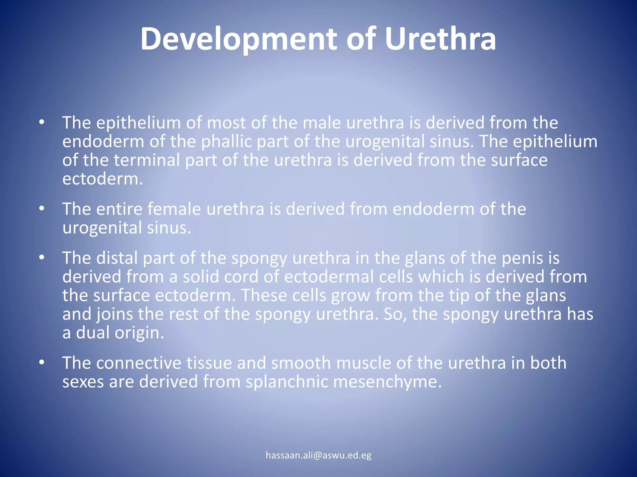 Embryology, Normal Development of Urinary System | PPTX